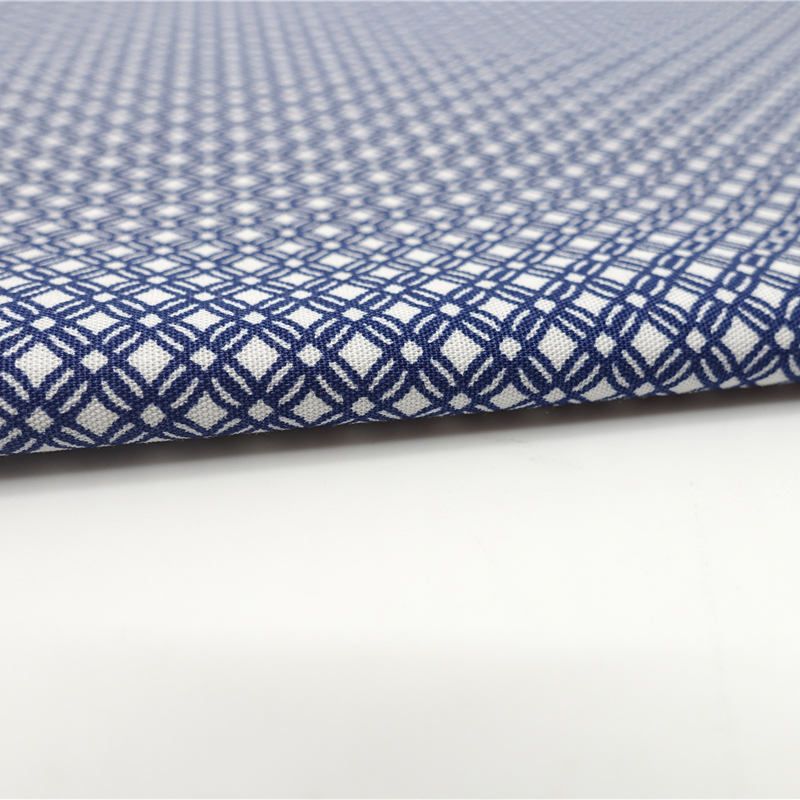 Small Geometric Blue Print Fabric - Wholesale Shirt Fabric, Shirting ...