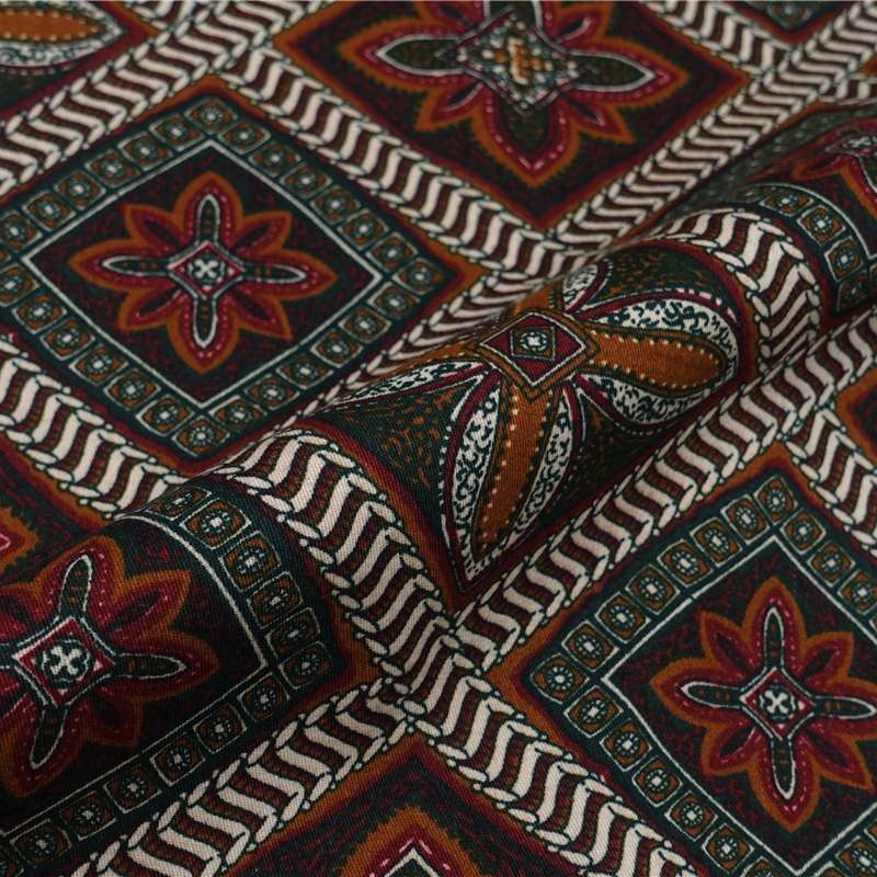 Dark Color Print Cotton Twill Peached Fabric - Skygen Fabric Wholesale