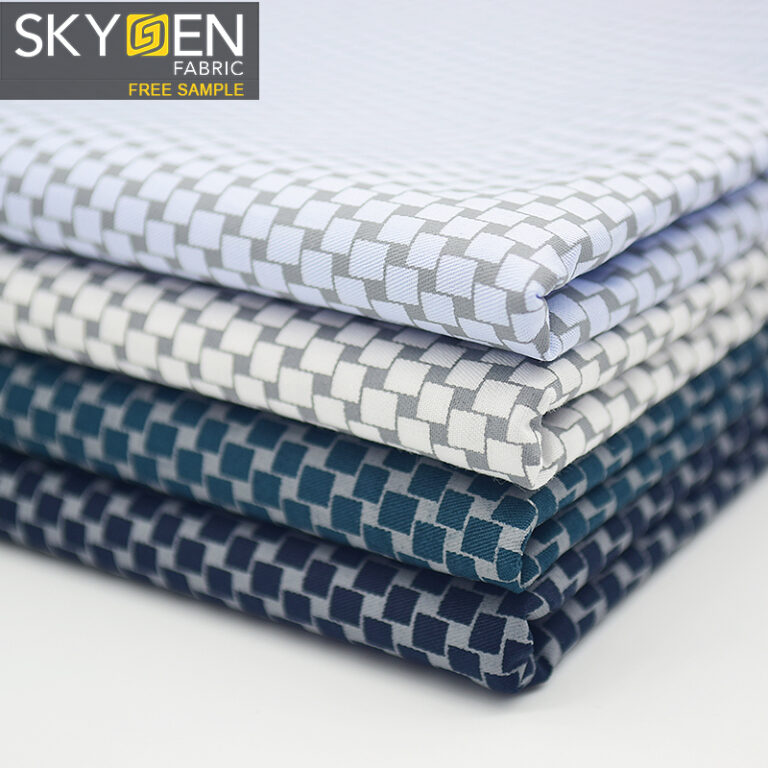 Grid Fabric | Grid Pattern Printed Fabric - Skygen