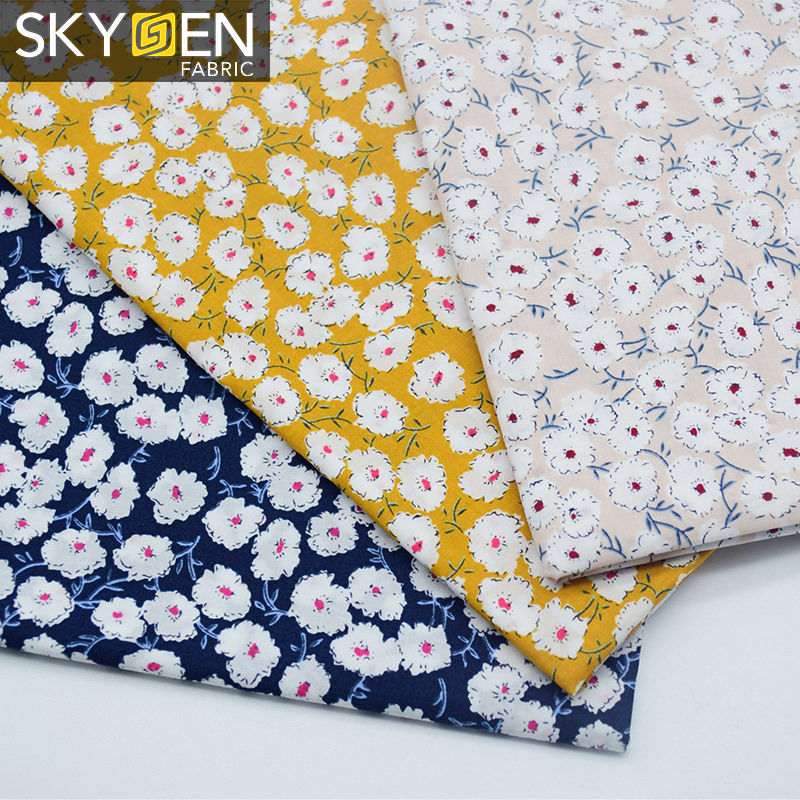 Small Flower Printed Cotton Fabric - Wholesale Shirt Fabric, Shirting ...