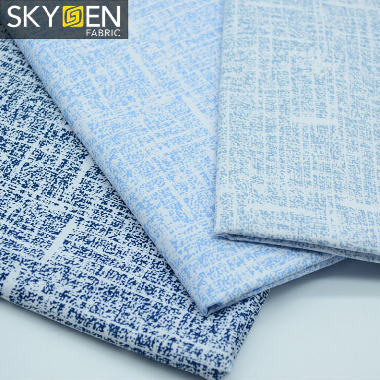Light Blue Printed Fabric - Wholesale Shirt Fabric, Shirting Fabric ...